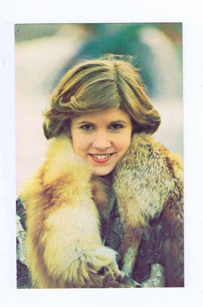 Carrie Fisher 1977 Vintage Postcard 3 1/2x5 1/2" #10 Halstead/Contact ...